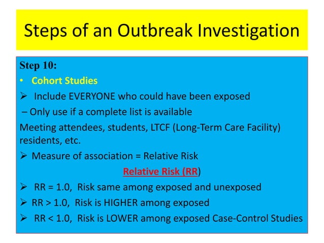Outbreak investigation ppt | PPTX