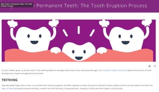 Permanent Teeth: The Tooth Eruption Process | PPT