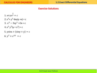 Exact Differential Equations | PPTX