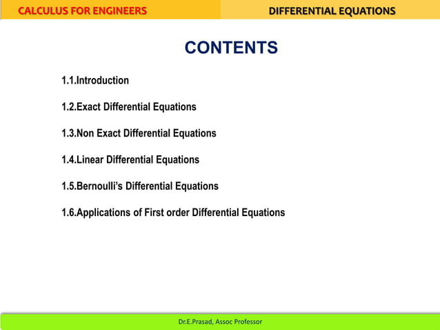 Exact Differential Equations | PPTX | Physics | Science