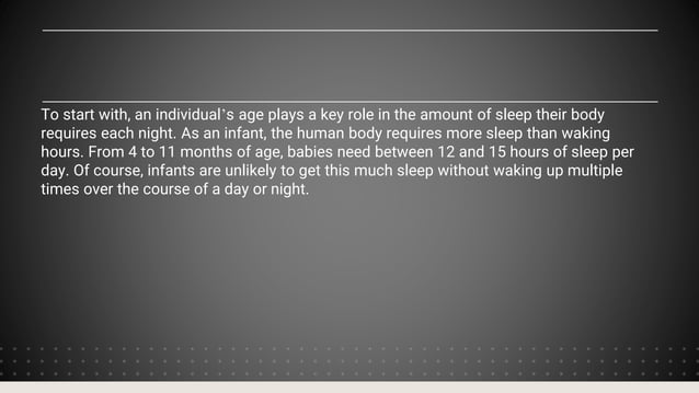 How Much Sleep Do Humans Need Each Night? | PPT