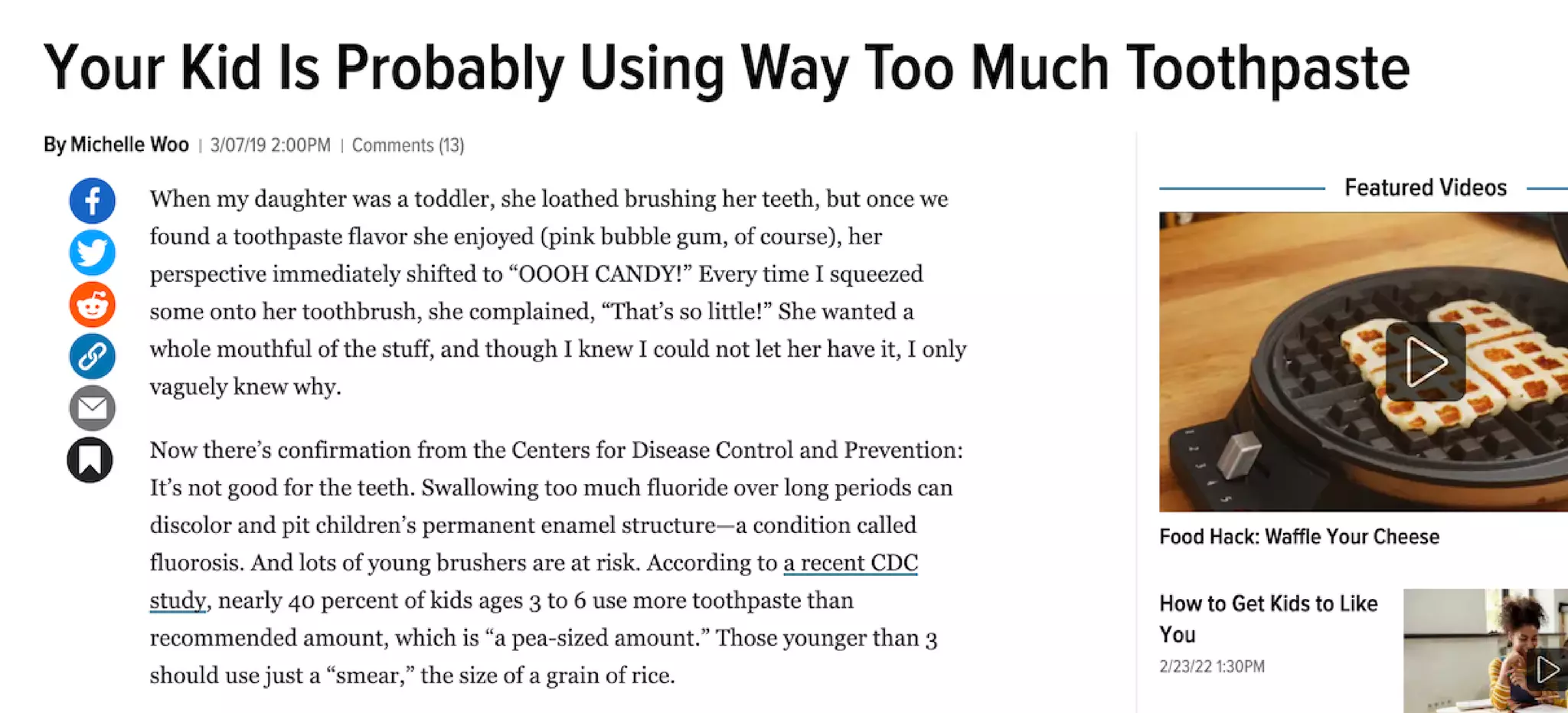 Your Kid Is Probably Using Way Too Much Toothpaste | PPT