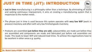 JIT, Production Planning, TQM, ERP | PDF