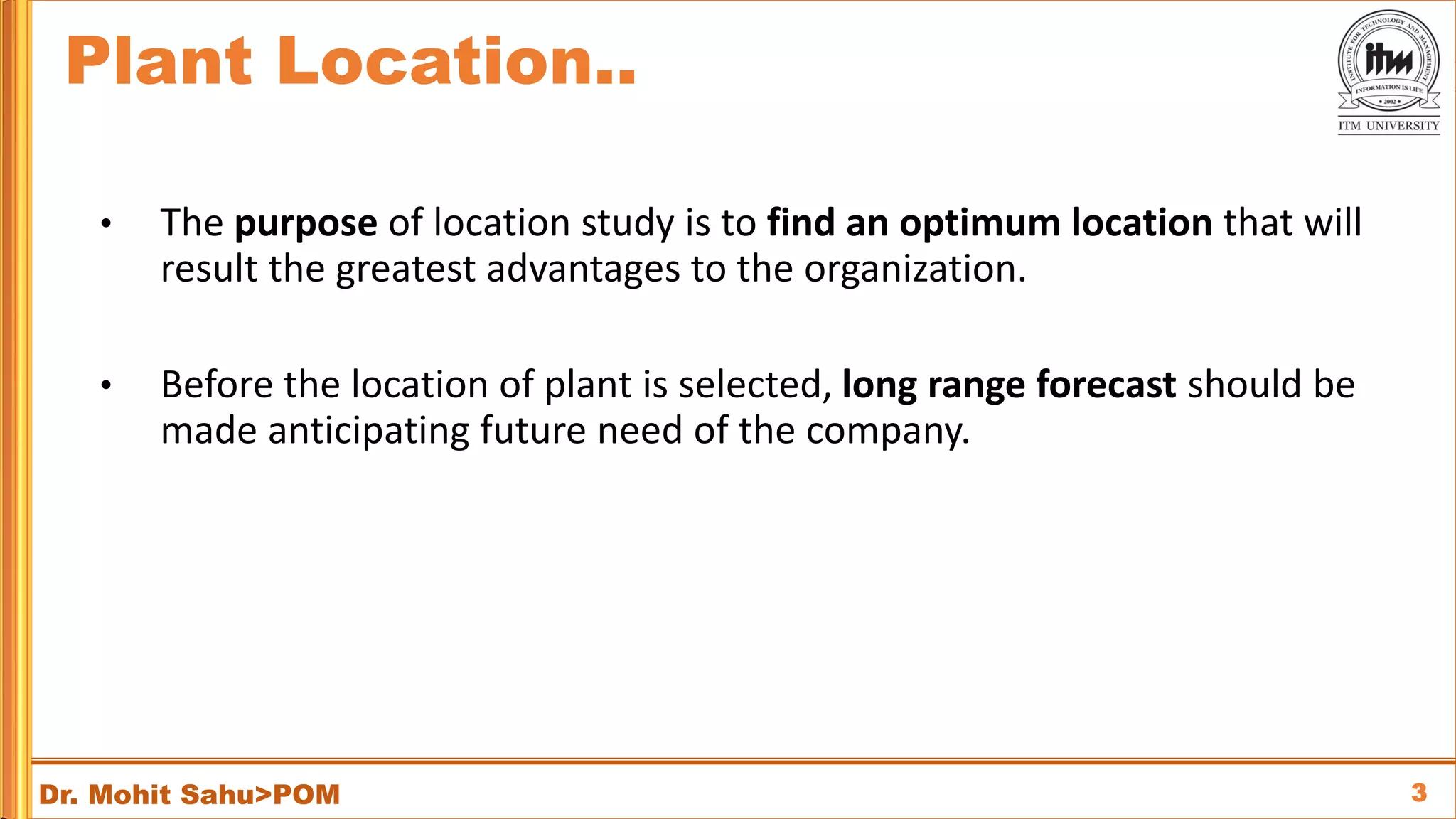 Plant Location and Plant Layout | PDF