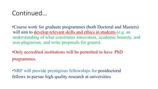 Dr.K.Sabina-NEP.pptx | Postgraduate Education | College Education