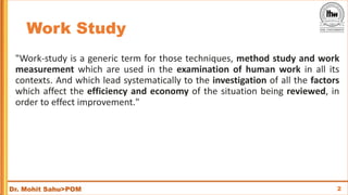 Work Study, Method Study | PDF