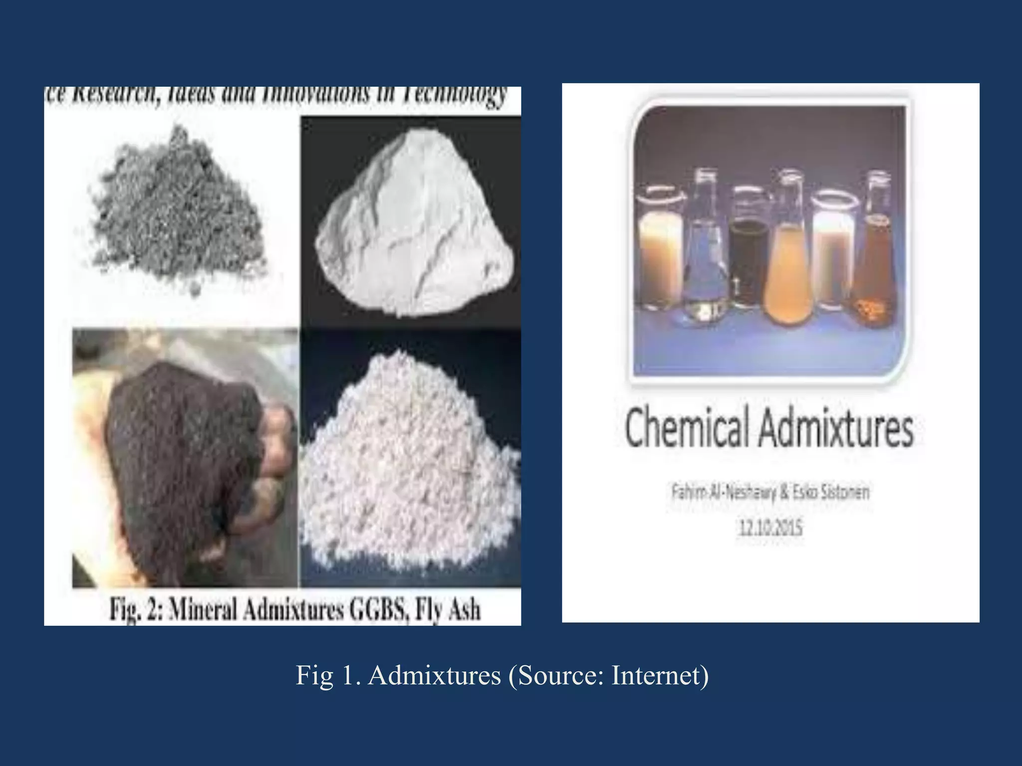 Admixtures in concrete/Types of admixtures | PPTX