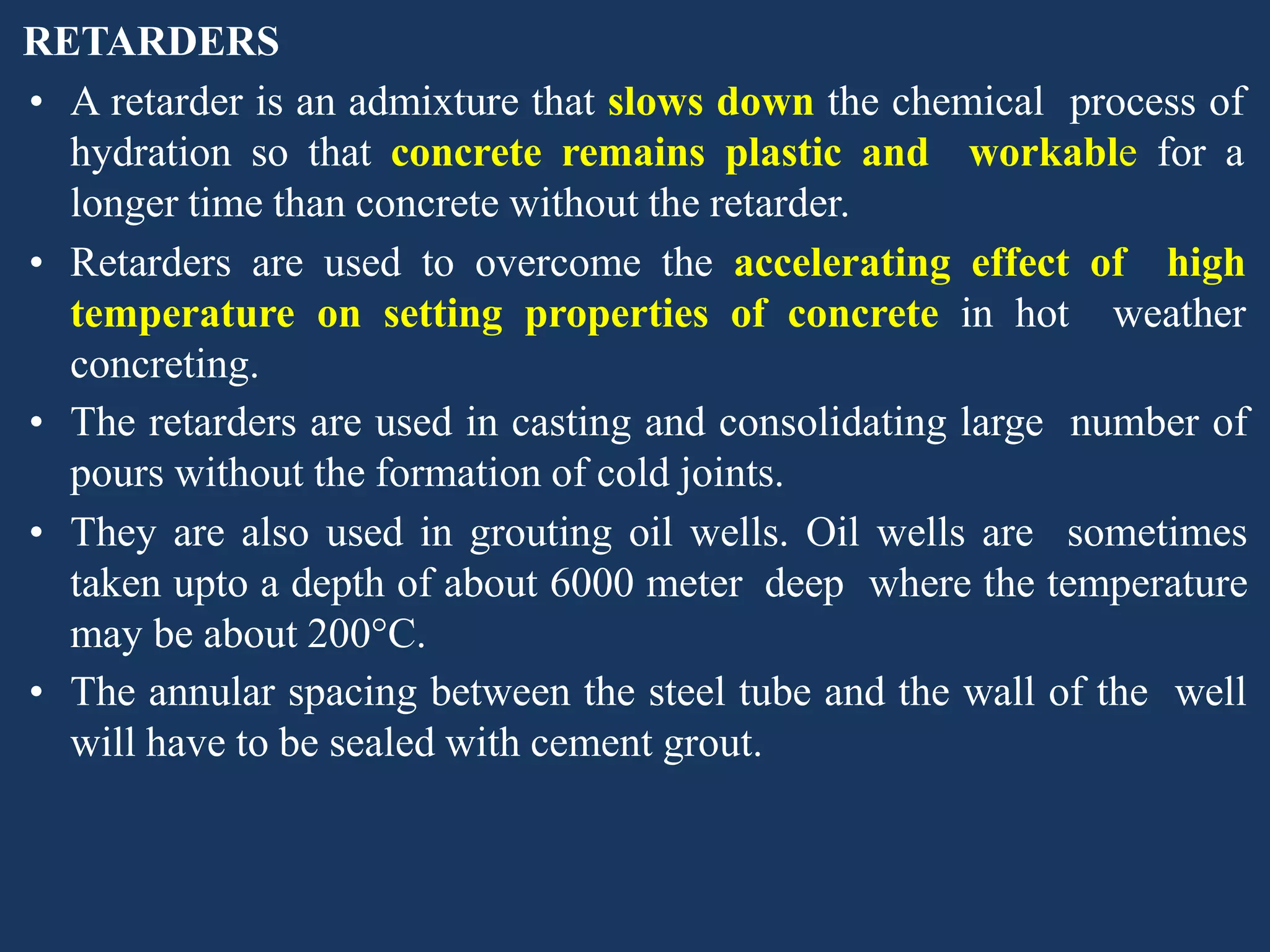 Admixtures in concrete/Types of admixtures | PPTX