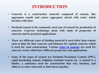 Behaviour of fresh and hardened concrete | PPTX