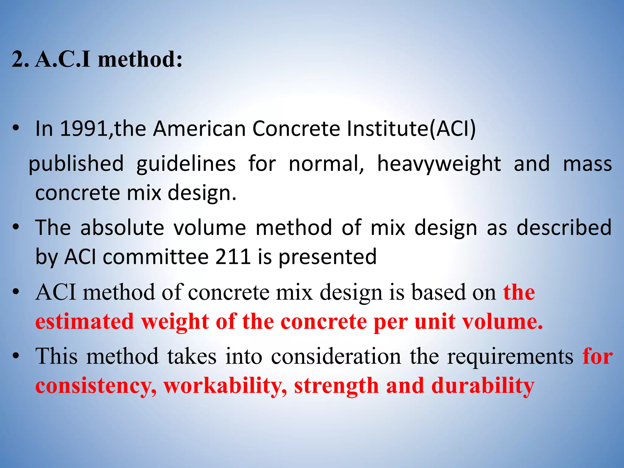 Concrete Mix Design | PPTX
