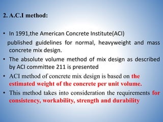 Concrete Mix Design | PPTX