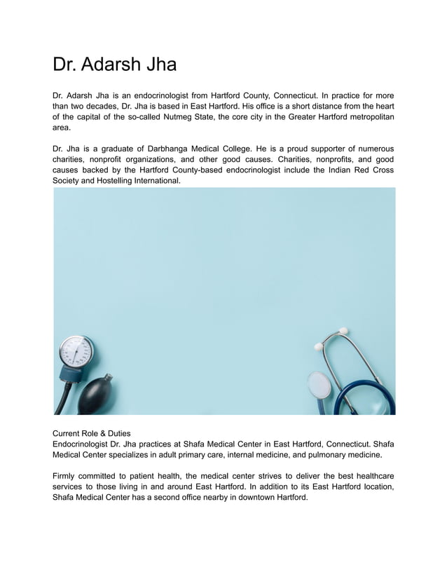 Dr. Adarsh Jha | PDF