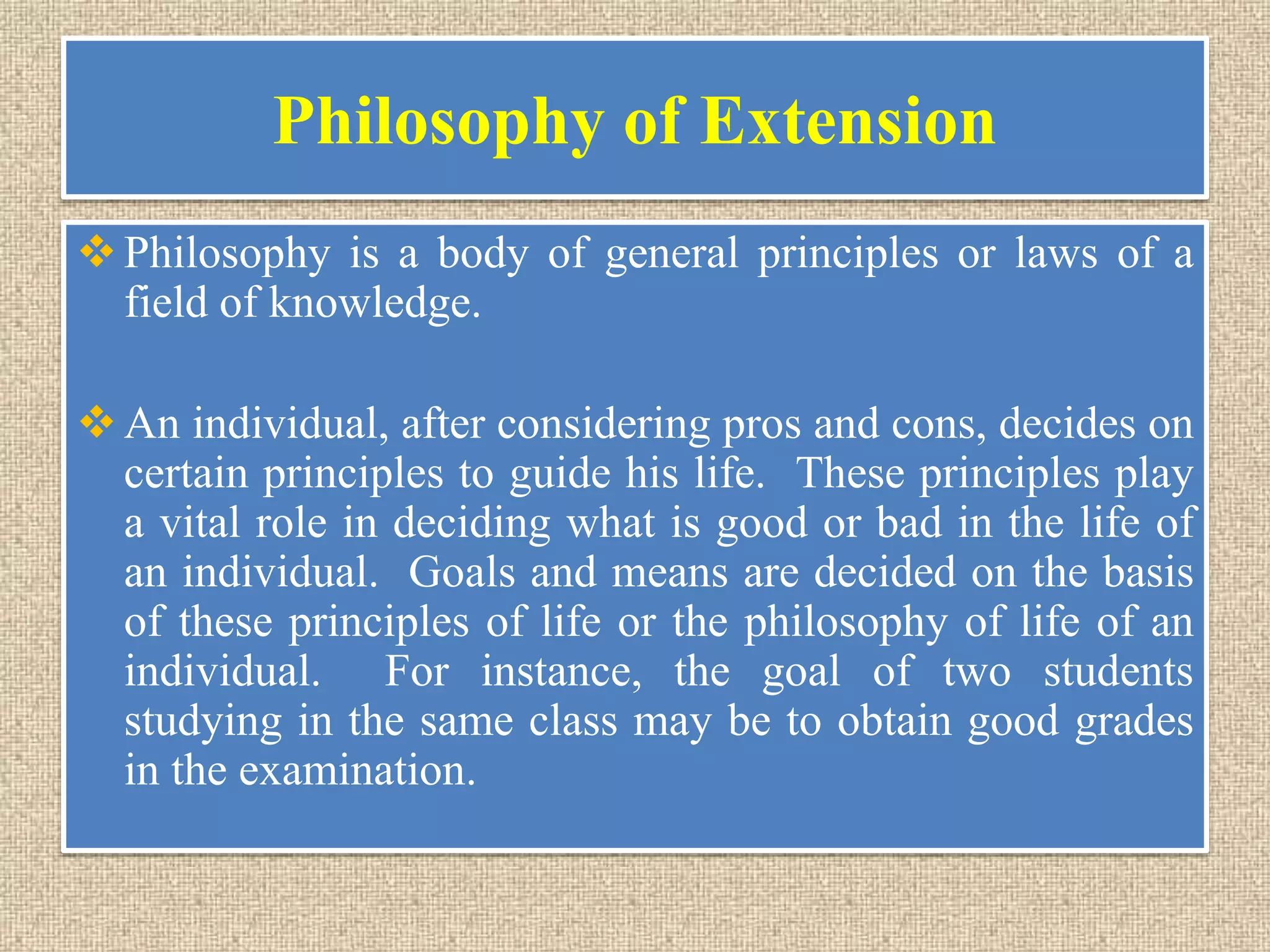 Dimensions of Agricultural Extension | PPTX