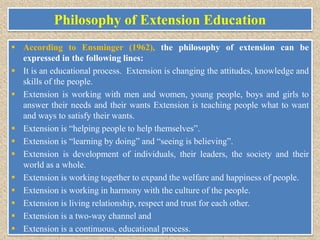 Dimensions of Agricultural Extension | PPTX | Agriculture | Industries