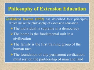 Dimensions of Agricultural Extension | PPTX
