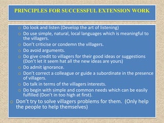 Dimensions of Agricultural Extension | PPTX