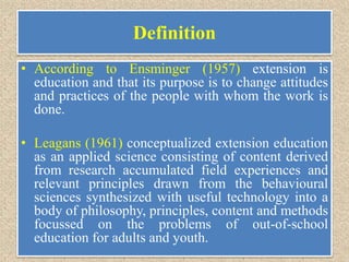 Dimensions of Agricultural Extension | PPTX