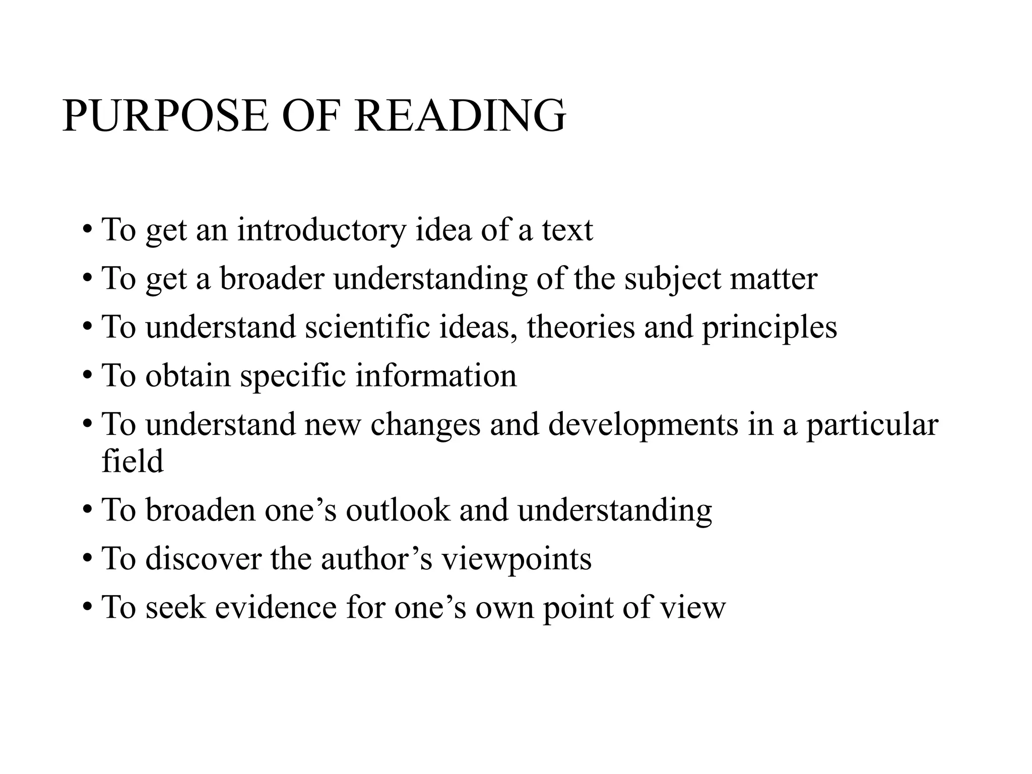 Reading skills, PPT - Dr.D.V.Rao