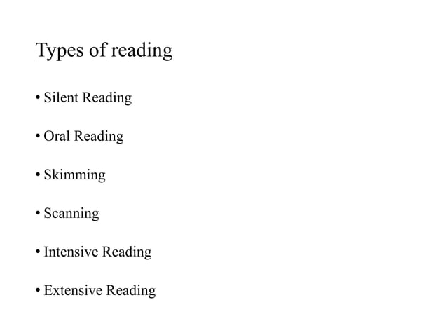 Reading skills, PPT - Dr.D.V.Rao