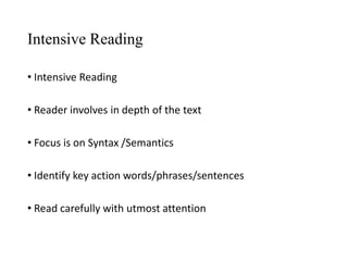 Reading skills, PPT - Dr.D.V.Rao
