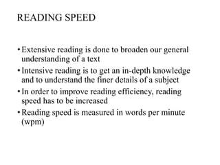 Reading skills, PPT - Dr.D.V.Rao