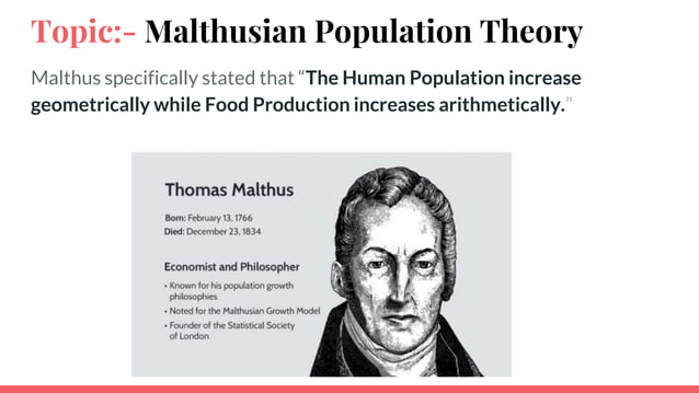 ' Malthus Population Theory'.pptx | Reproductive Health | Diseases and ...