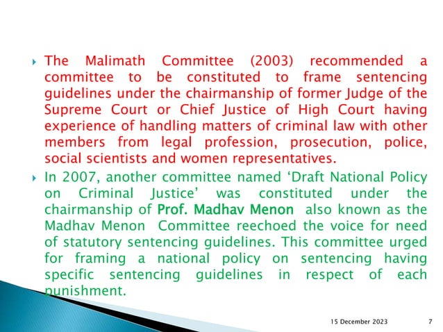 Sentencing Policy and Process in India.pptx | Crime & Harmful Acts to ...