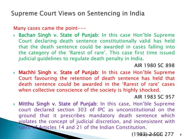 Sentencing Policy and Process in India.pptx | Crime & Harmful Acts to ...