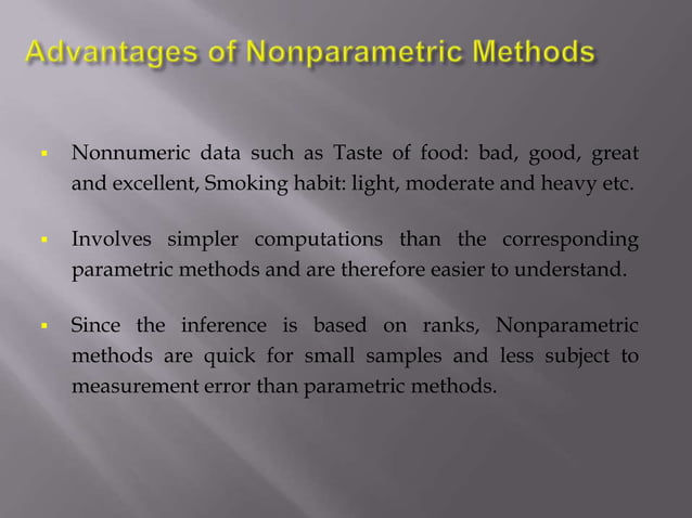 non-parametric test with examples and data problems | PPT ...