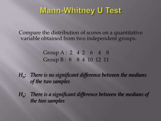 non-parametric test with examples and data problems | PPT