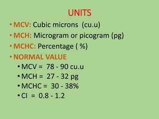 Dr. E. Muralinath_ Blood indices_clinical aspects | PPT