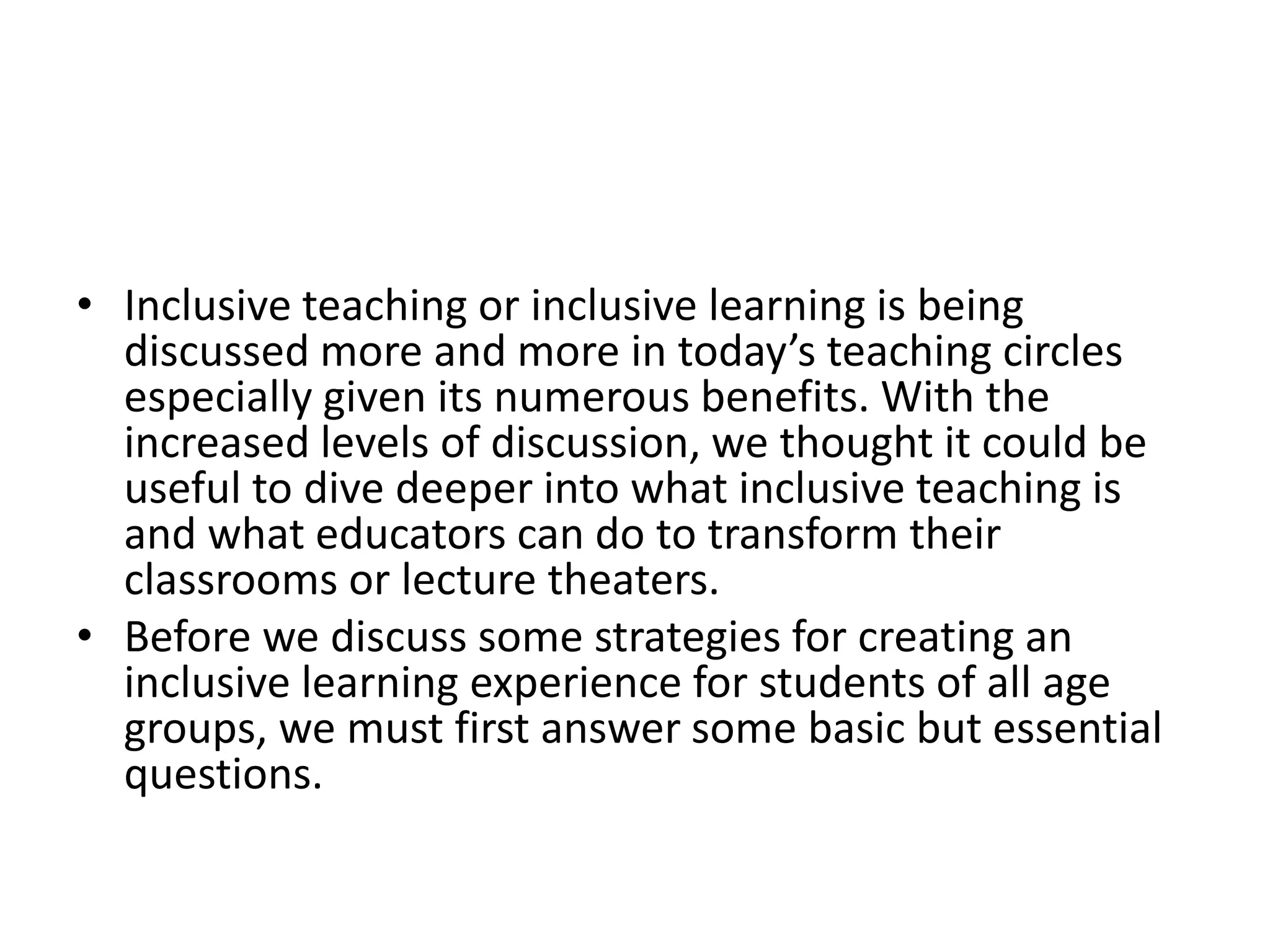 TOPIC-Strategies Of Inclusive Education( HI) | PPTX