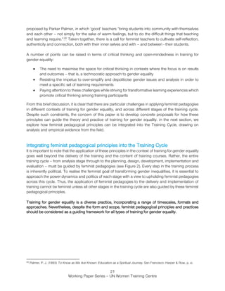 Feminist Pedagogies In Training For Gender Equality - Prepared by Dr ...