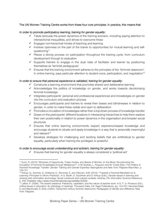 Feminist Pedagogies In Training For Gender Equality - Prepared by Dr ...
