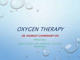Medical o presentation on oxygen therapy | PPT