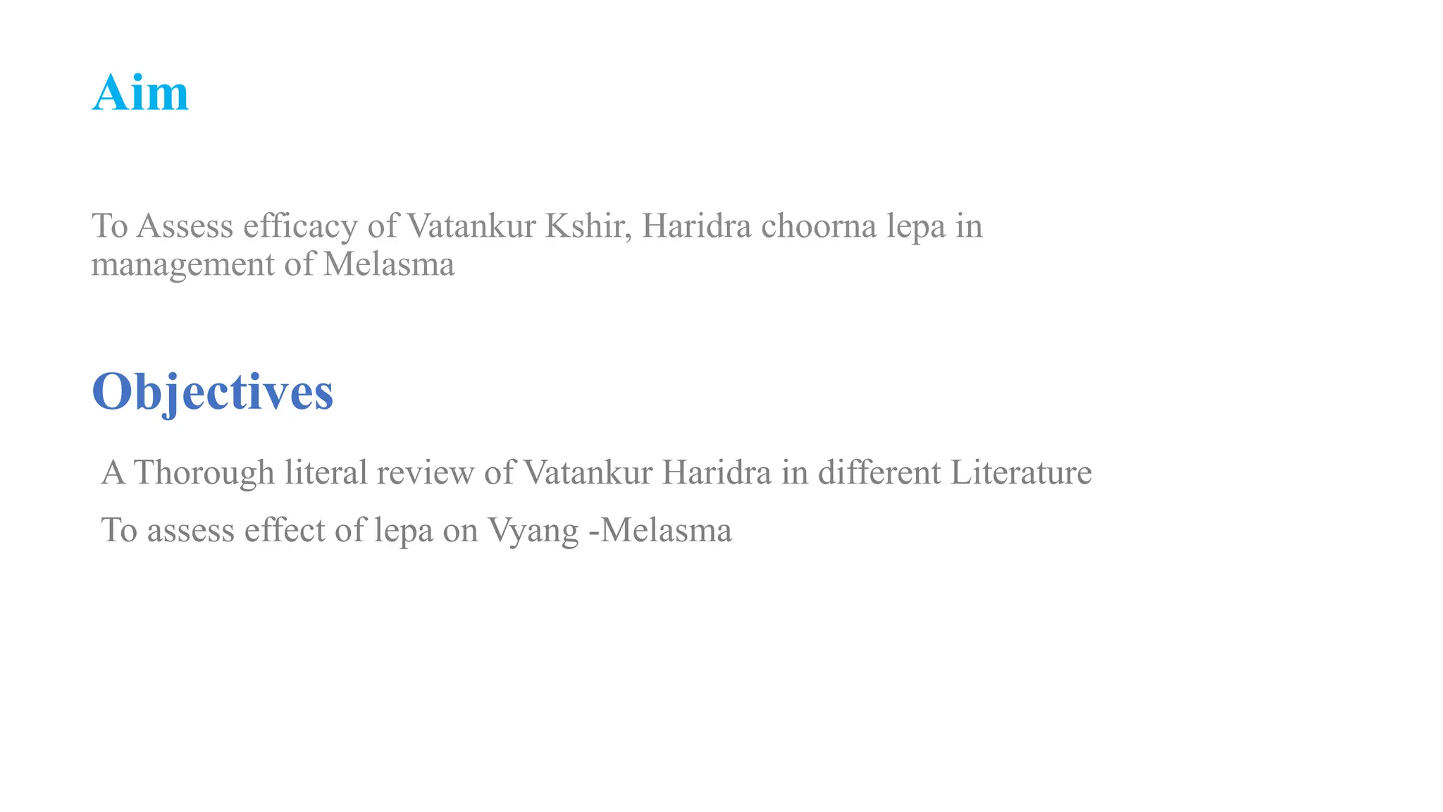 A Single case study of Vatankur Kshir & Haridra churna lepa in ...