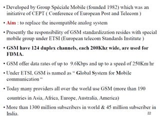 Dr. Tanuja Patgar-GSM History and TDMA pptx | PPT