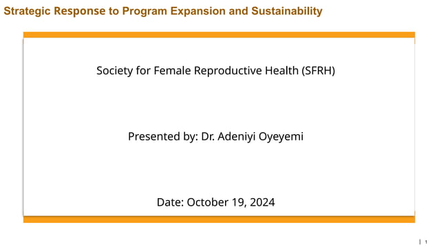 Case Study Strategic Response to Program Expansion and Sustainability | PPT