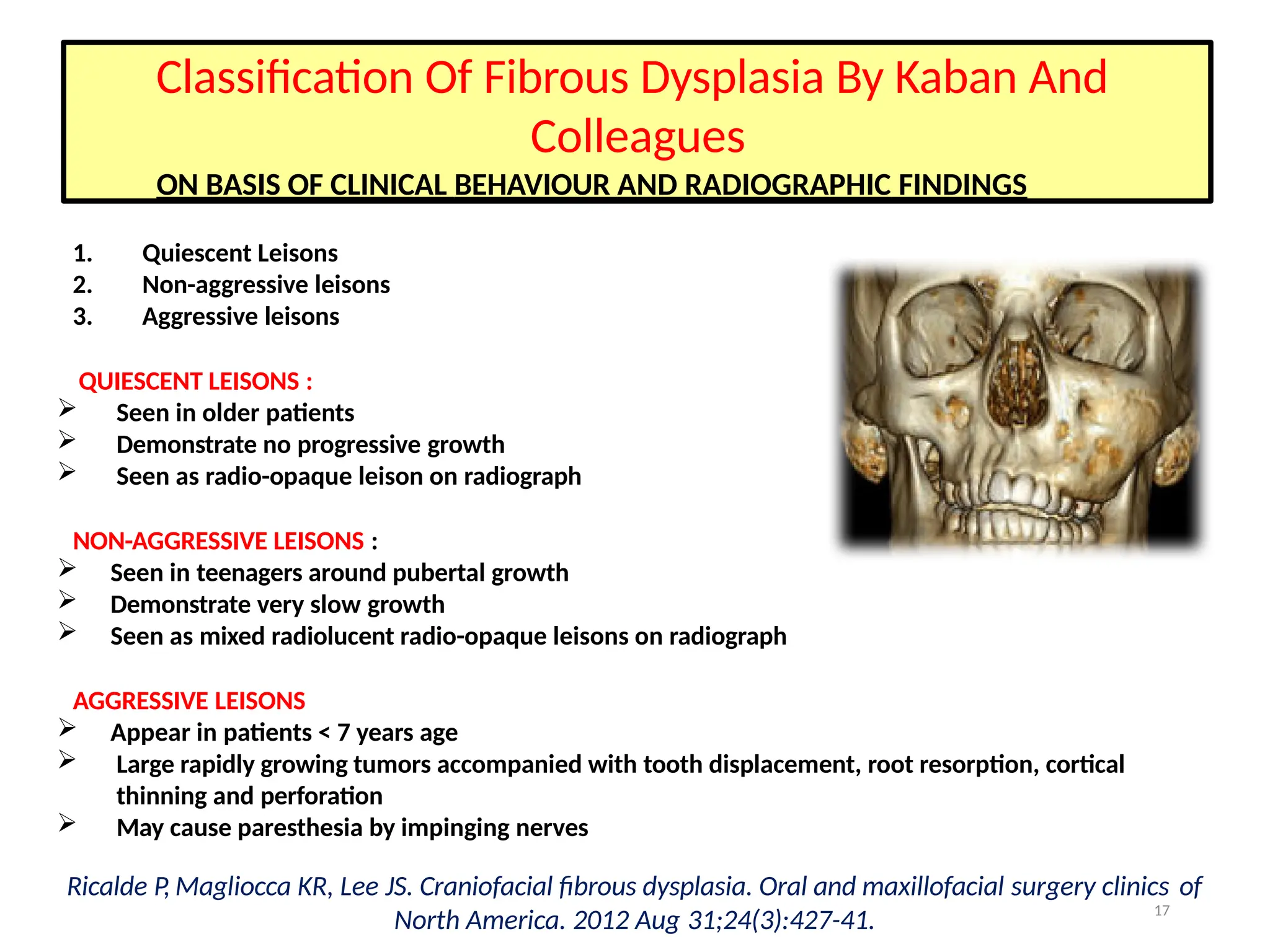 FIBRO OSSEOUS LESION IN MAXILLOFACIAL REGION | PPTX