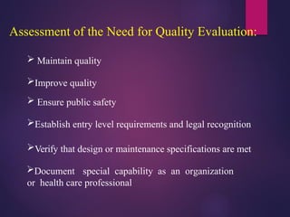Importance of Quality & Accreditation in Healthcare | PPTX