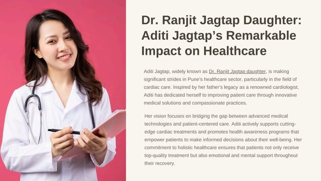 Dr. Ranjit Jagtap Daughter: Aditi Jagtap’s Remarkable Impact on Healthcare | PDF
