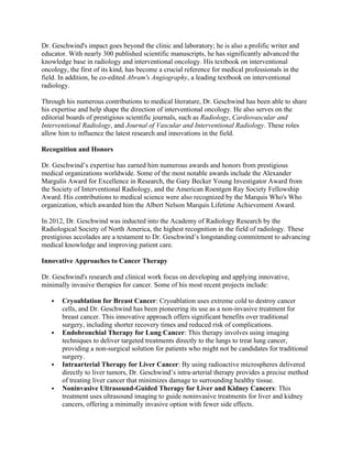 Dr. Jeff Geschwind A Leader in Interventional Oncology and Radiology.docx