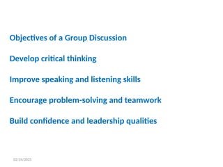 Group Discussion for Communication Skill | PPTX
