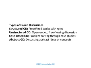 Group Discussion for Communication Skill | PPTX