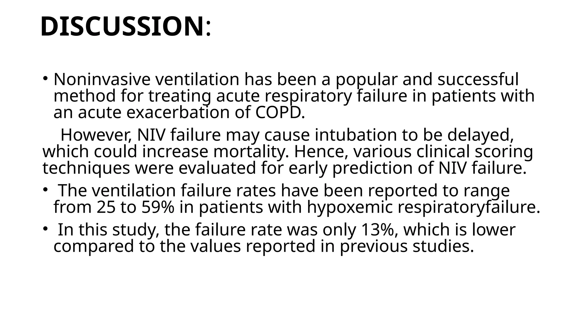 HACORE SCORE SYSTEM IN PATIENTS WITH COPD EXCERBATION SUSPESTING NIV ...