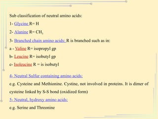 Amino acids, protenis and its -reactions | PPTX