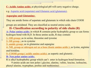 Amino acids, protenis and its -reactions | PPTX