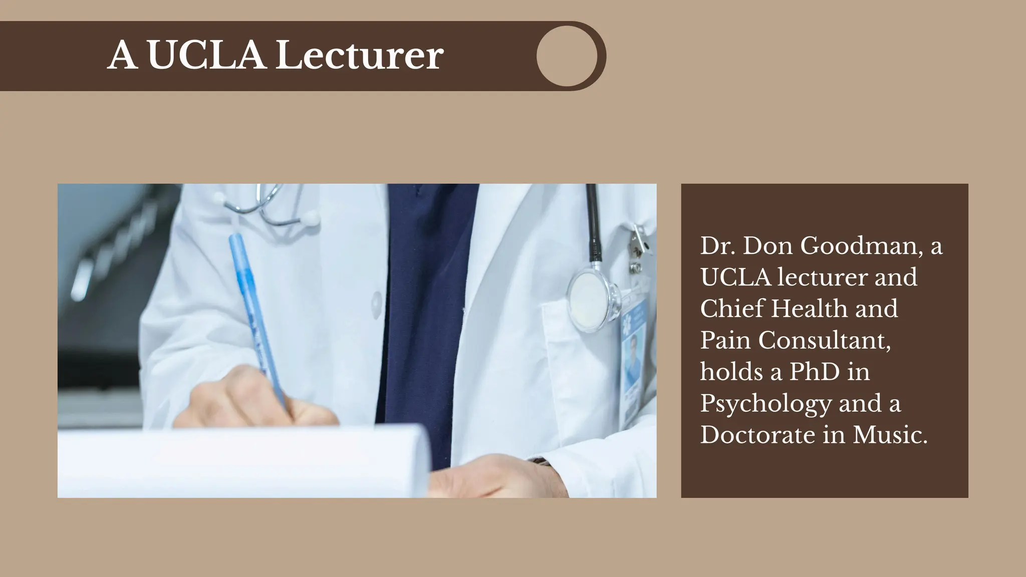 Dr. Don Goodman - A Leader In Psychological | PDF