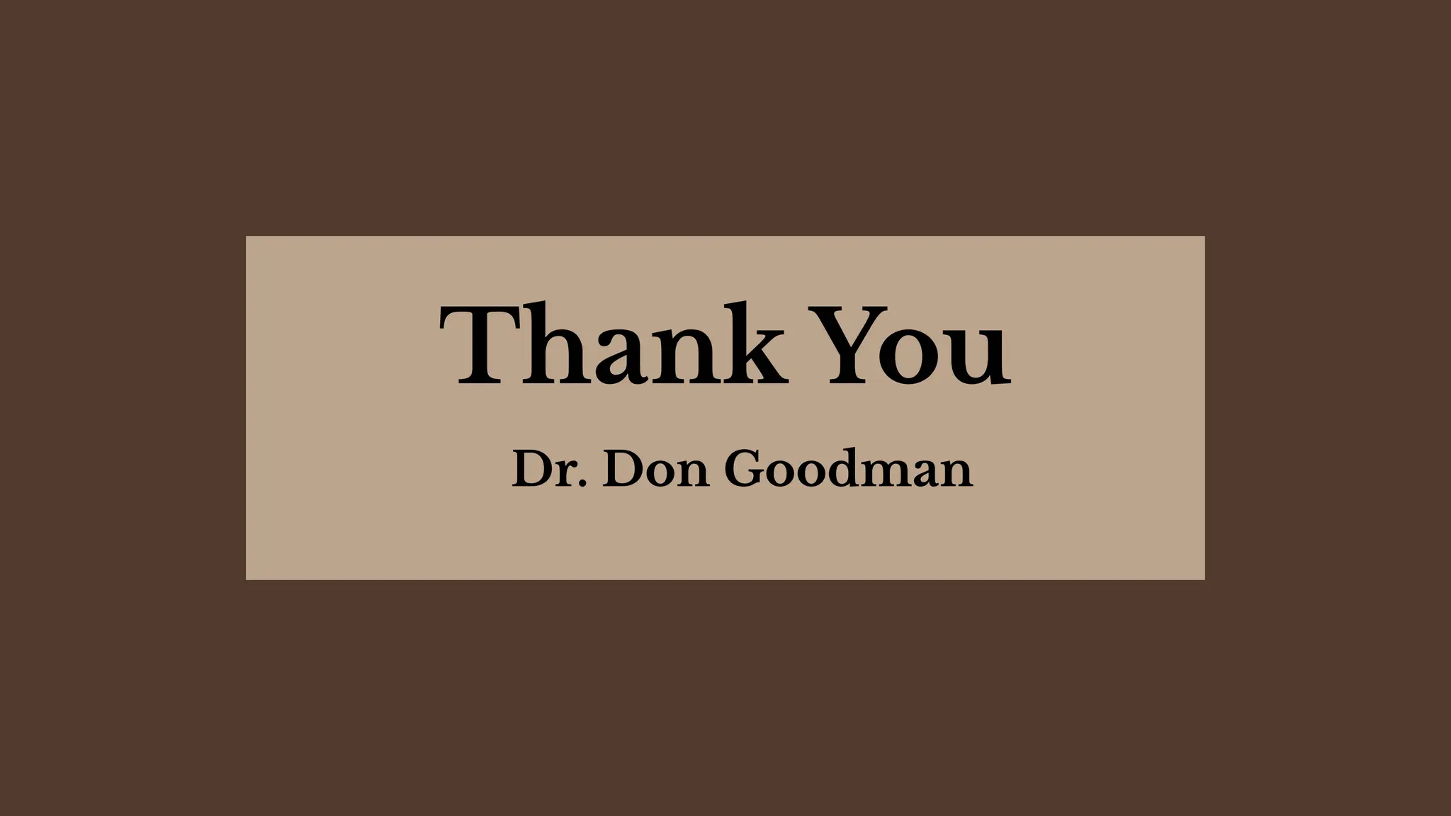 Dr. Don Goodman - A Leader In Psychological | PDF