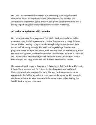 Dr. Uma Lele_ A Legacy of Leadership in Global Agricultural Economics.pdf